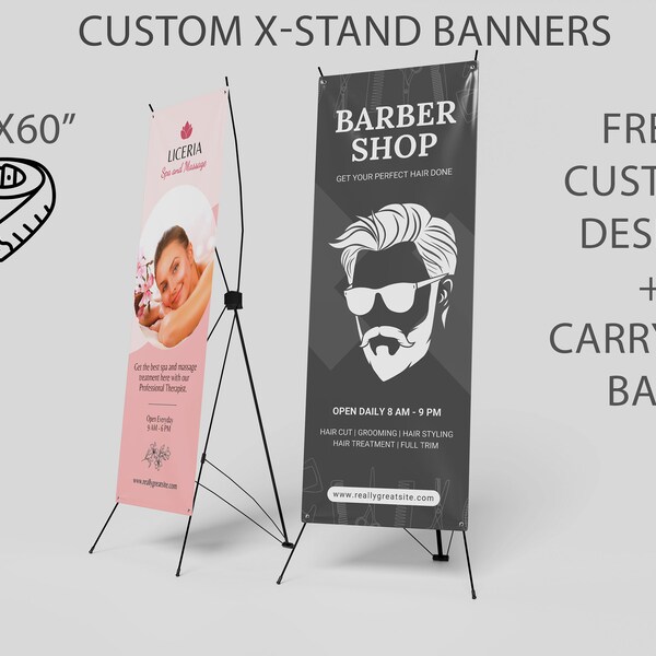 Custom Standing Banner - Etsy
