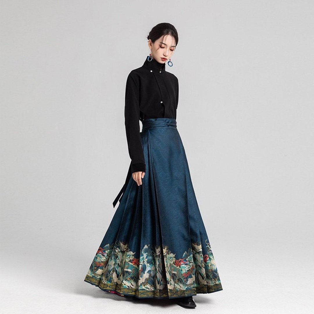 Modern Hanfu by Han's Symphony New Chinese Style Skirt Mamianqun Dress ...