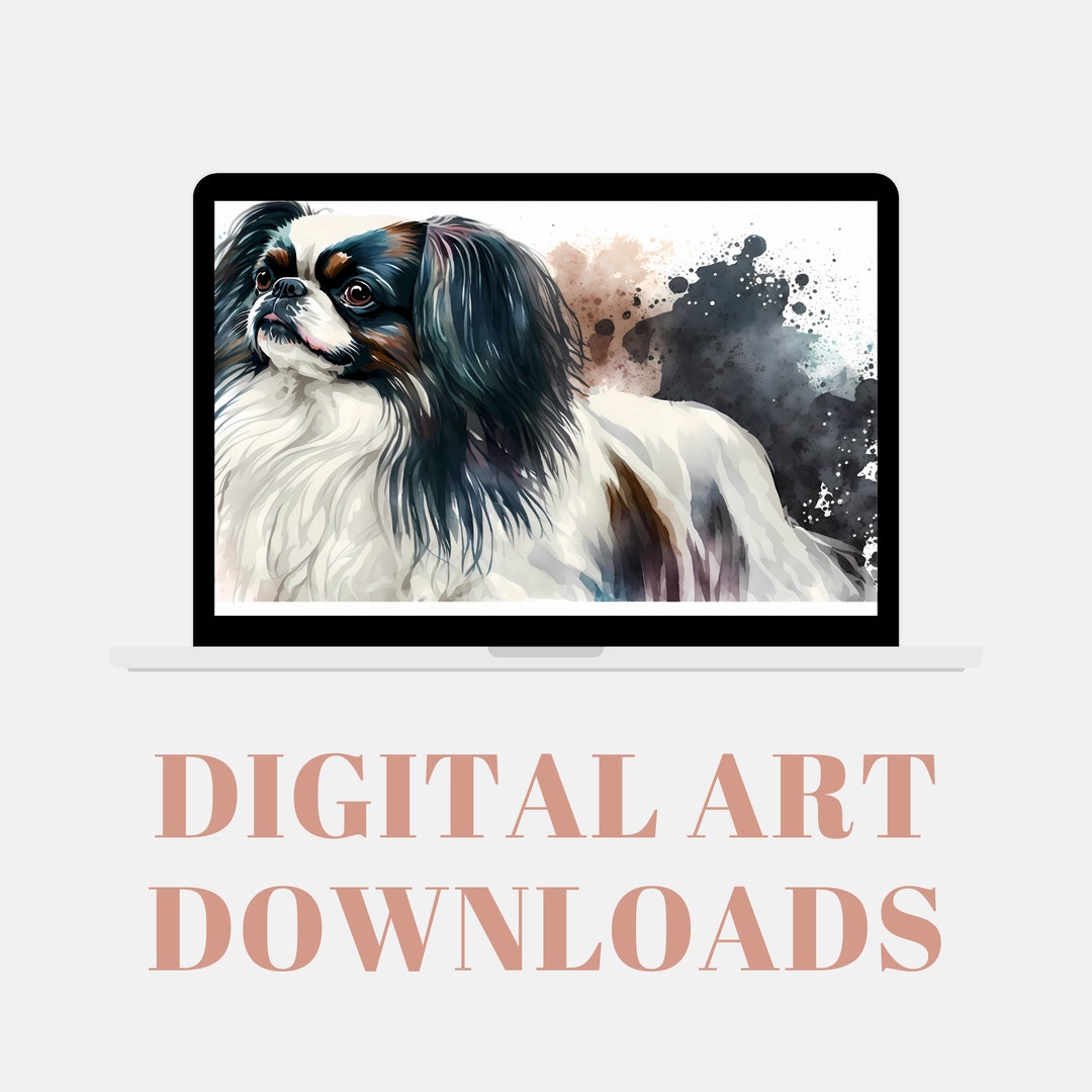 Japanese Chin Digital Art Download High Quality Printable - Etsy