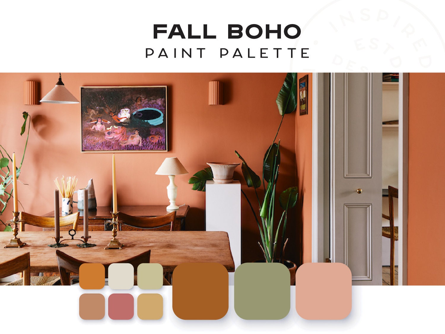 Fall Boho Palette | Interior Color | Sherwin-williams, Benjamin Moore ...