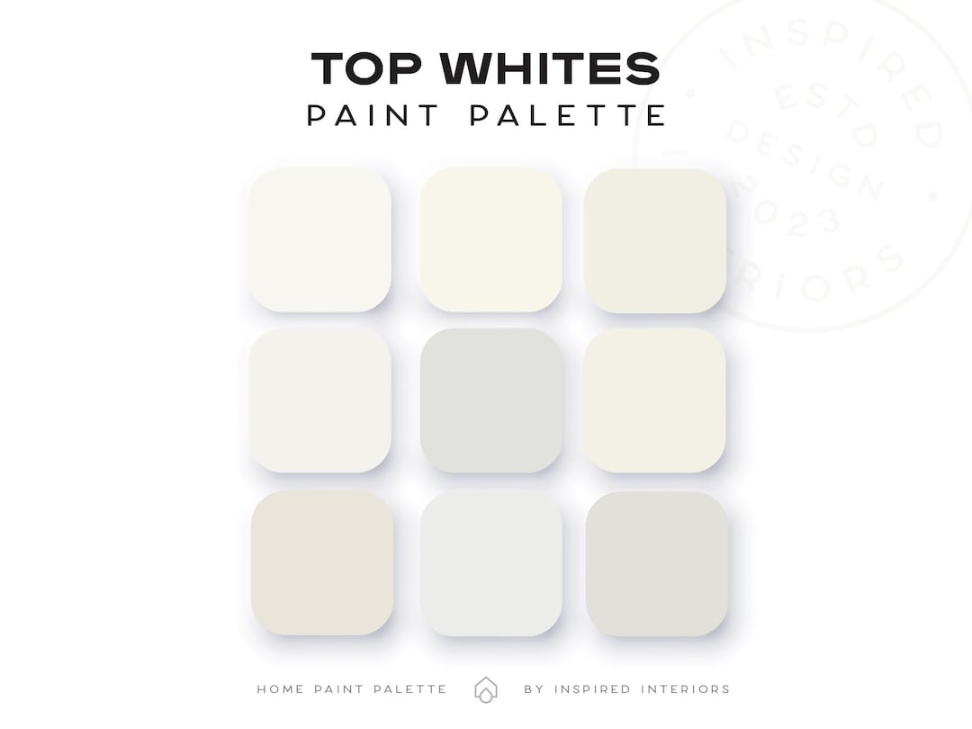 Top Whites Paint Palette, Interior Paint Colors, Interior Color Palette ...