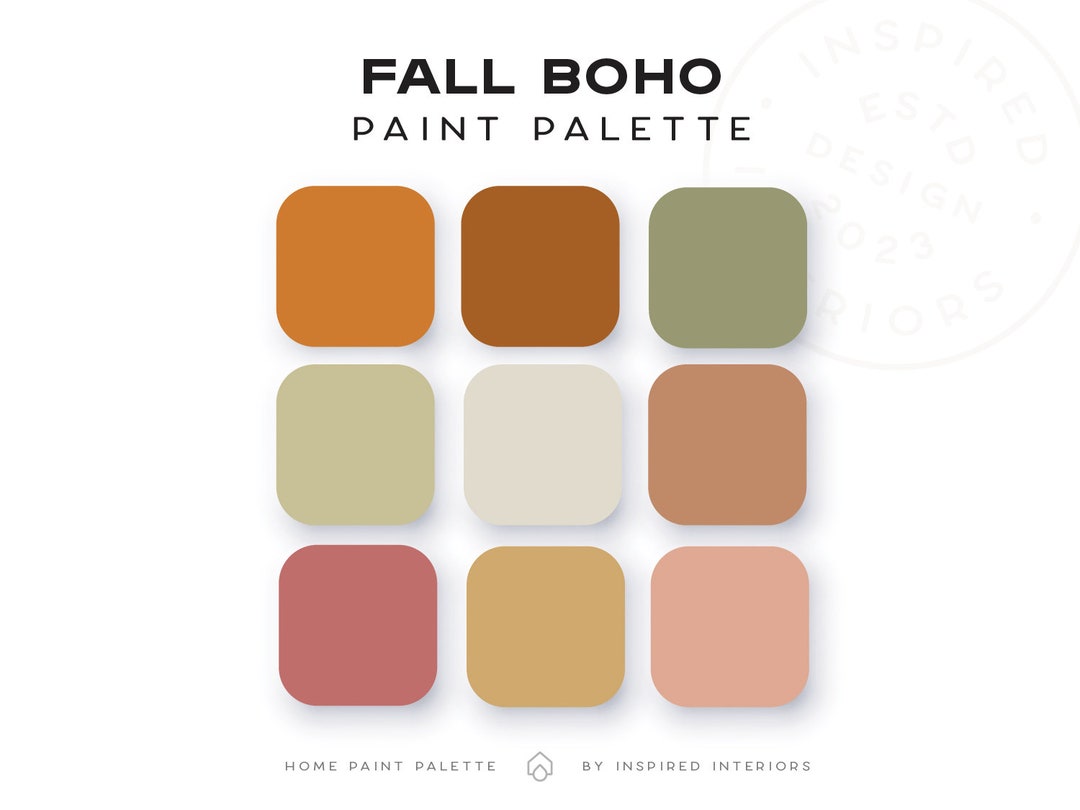 Fall Boho Palette | Interior Color | Sherwin-williams, Benjamin Moore ...