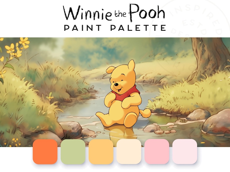Winnie the Pooh Paint Palette, Interior Paint Colors, Interior Color ...