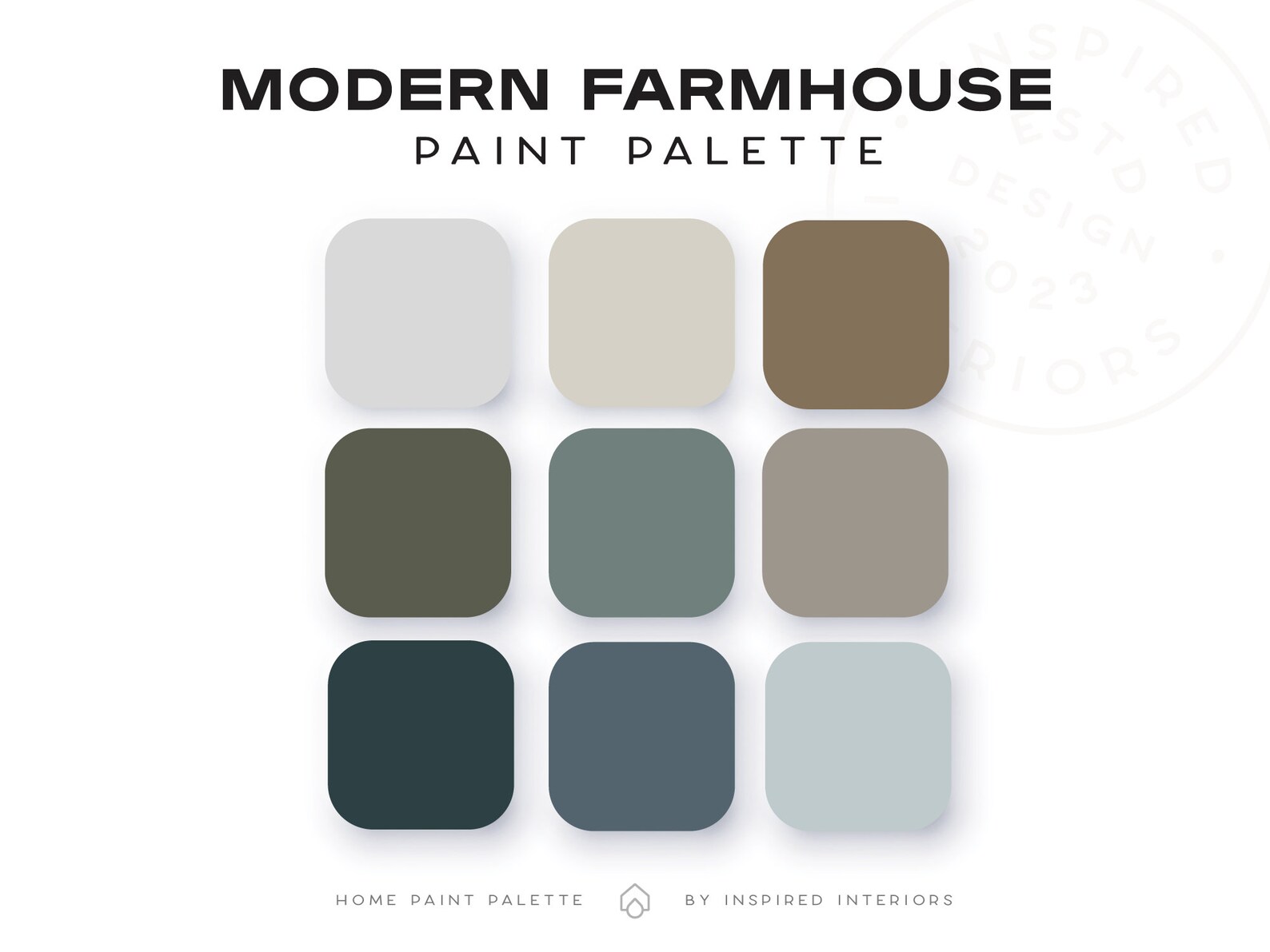 Modern Farmhouse Palette, Interior Paint Colors, Interior Color Palette ...