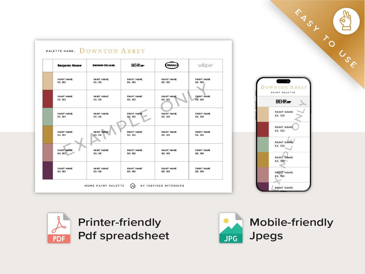 Downton Abbey Paint Palette Guide | Interior Color | Sherwin-williams ...