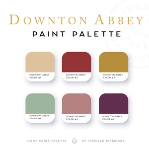 Downton Abbey Paint Palette Guide Interior Color - Etsy
