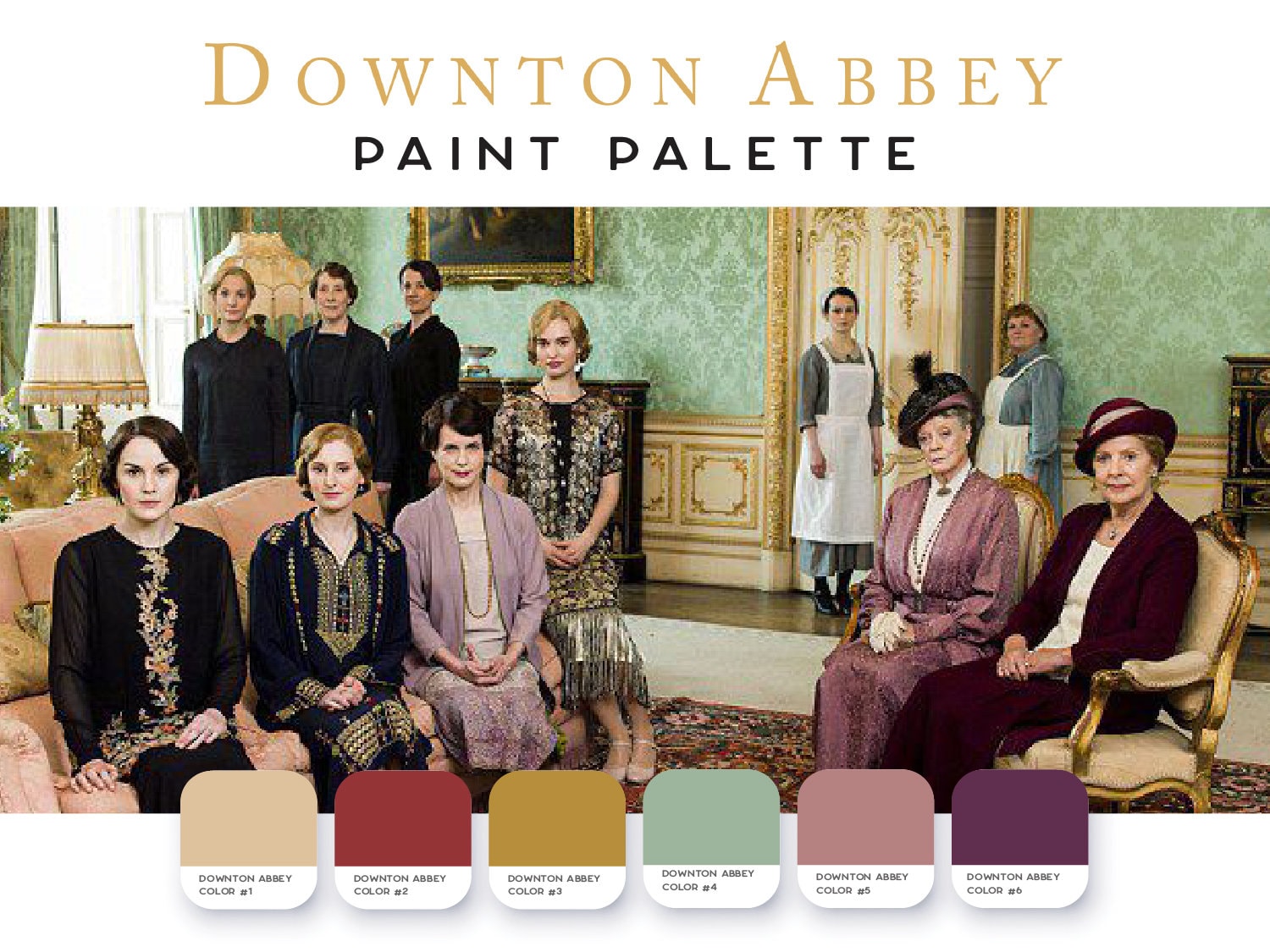 Downton Abbey Paint Palette Guide | Interior Color | Sherwin-williams ...