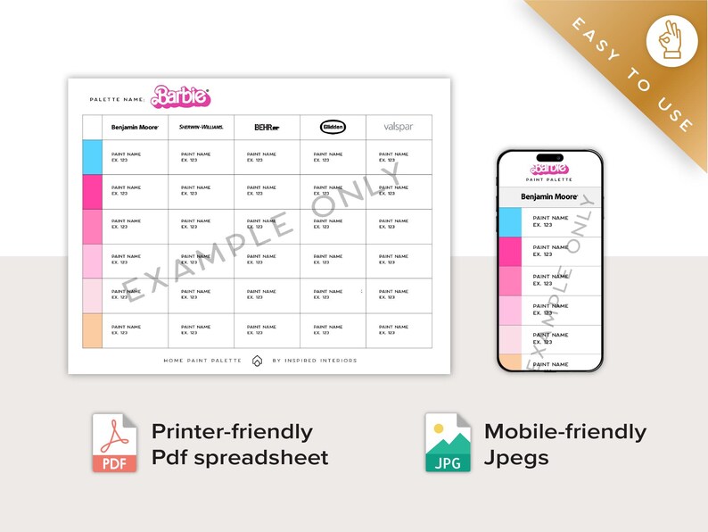 Barbie Paint Palette, Interior Paint Colors, Interior Color Palette ...