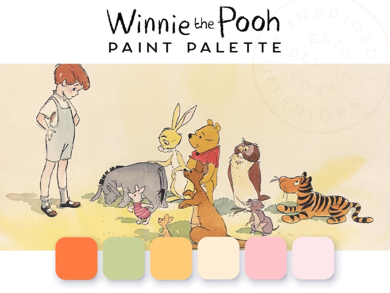 Winnie the Pooh Paint Palette, Interior Paint Colors, Interior Color ...