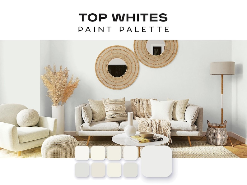 Top Whites Paint Palette, Interior Paint Colors, Interior Color Palette ...