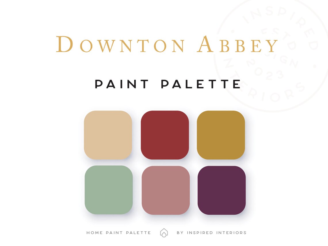 Downton Abbey Paint Palette Guide | Interior Color | Sherwin-williams ...