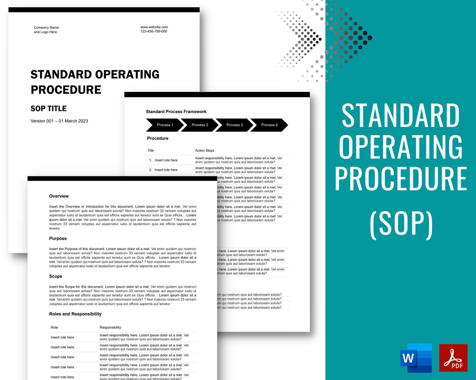 Standard Operating Procedure Template, SOP Template, Business SOP ...