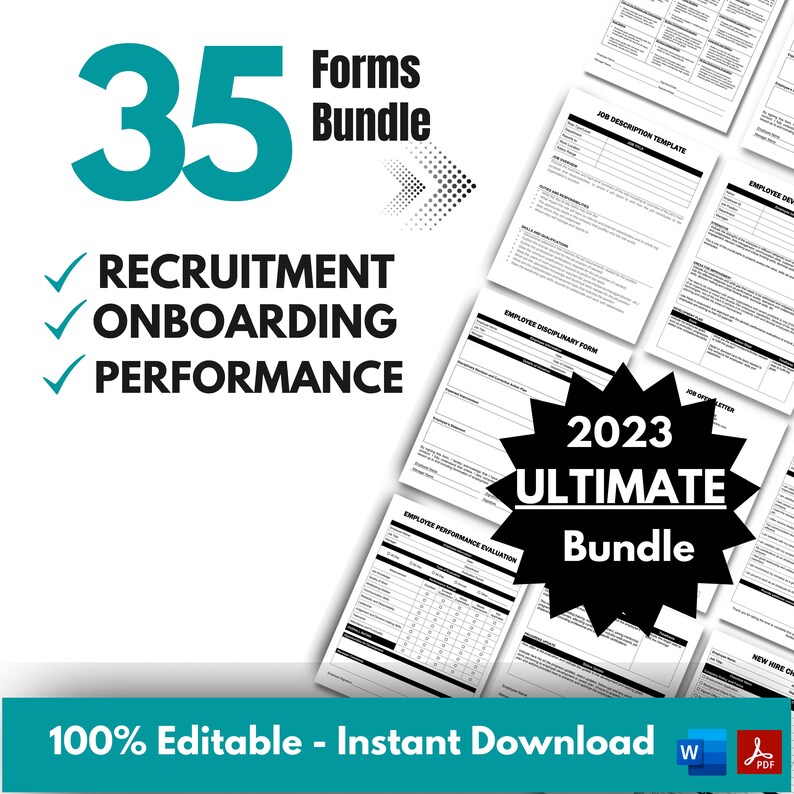 HR Forms HR Templates Recruitment New Hire Packet New Hire - Etsy