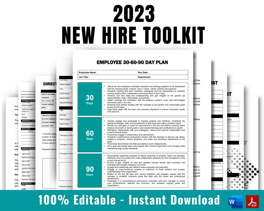 New Hire Toolkit Employee Onboarding Job Offer New Hire - Etsy Canada