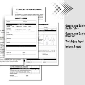 Injury Report, Work Accident Report, Incident Report, Employee Safety ...