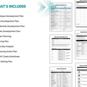 Employee Development Plan Bundle, SMART Goals, Goals, Individual ...