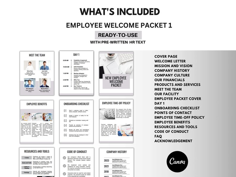 HR Forms, HR Templates, Recruitment, New Hire Packet, New Hire ...