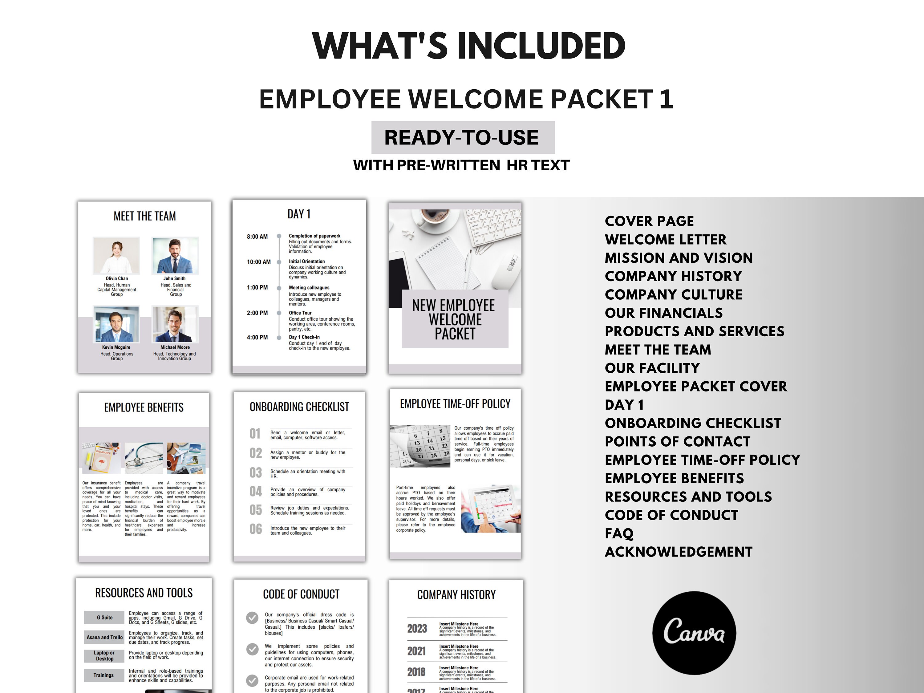 HR Forms, HR Templates, Recruitment, New Hire Packet, New Hire ...