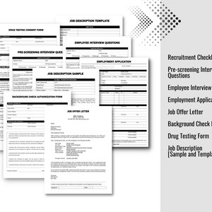 Employee Pre-employment Toolkit, Recruitment Bundle, Interview ...