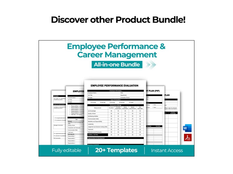 Employee Performance Evaluation Template, Employee Performance Review ...