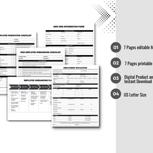 Employee Onboarding Bundle, Job Offer, New Hire Checklist, New Hire ...