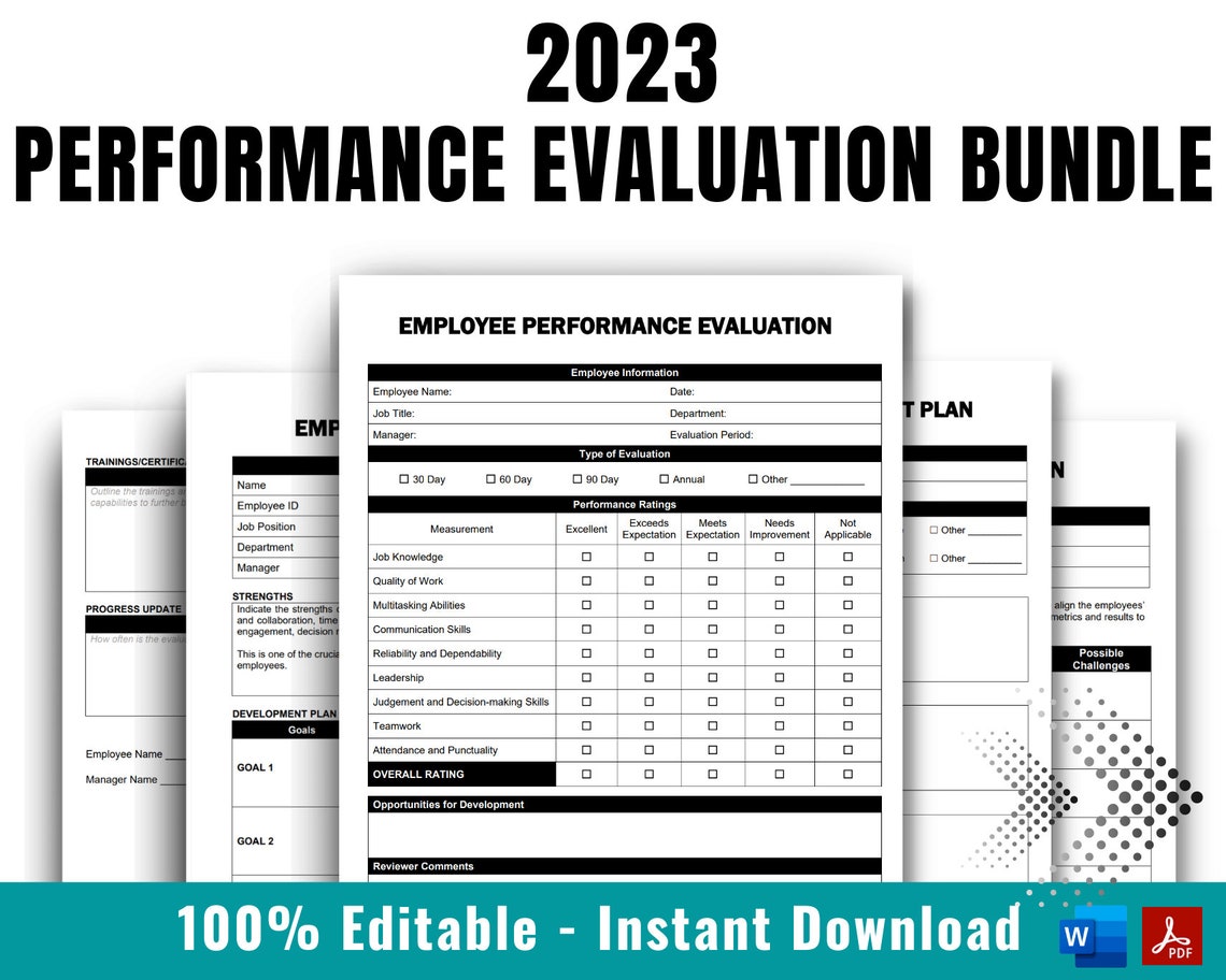 Employee Performance Bundle Employee Performance Evaluation - Etsy