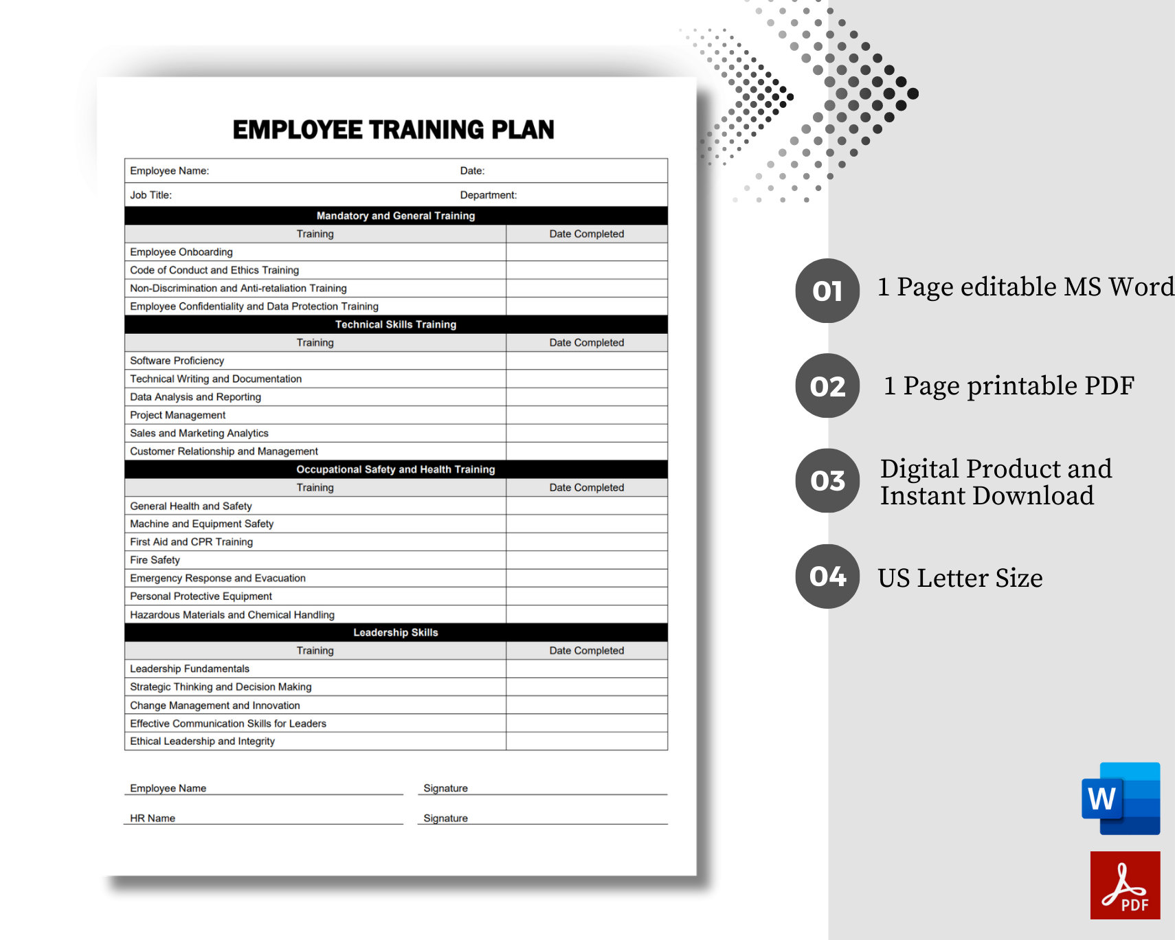 Employee Training Plan New Hire Training Plan Employee - Etsy