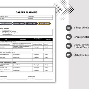 Career Development Plan, Employee Development Plan, Career Plan ...