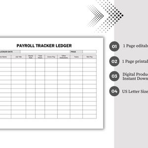 Payroll Tracker, Employee Payroll, Payroll Report, Small Business ...