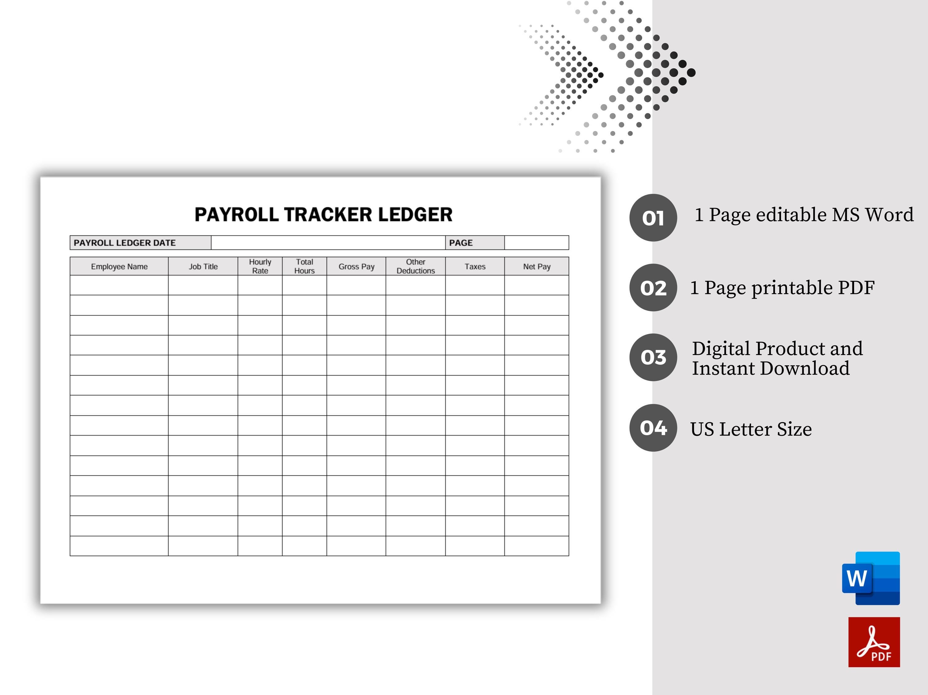Payroll Tracker, Employee Payroll, Payroll Report, Small Business ...