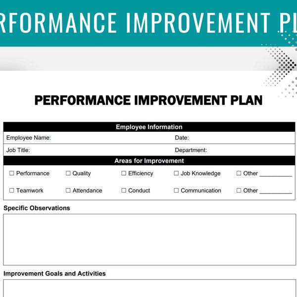 Employee Performance Assessment Template - Etsy