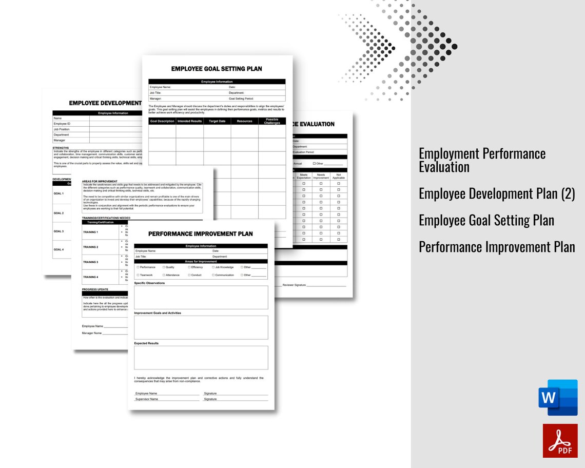 Employee Performance Bundle Employee Performance Evaluation - Etsy