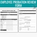 Employee Probation Review Template, Employee Probationary, Employee ...