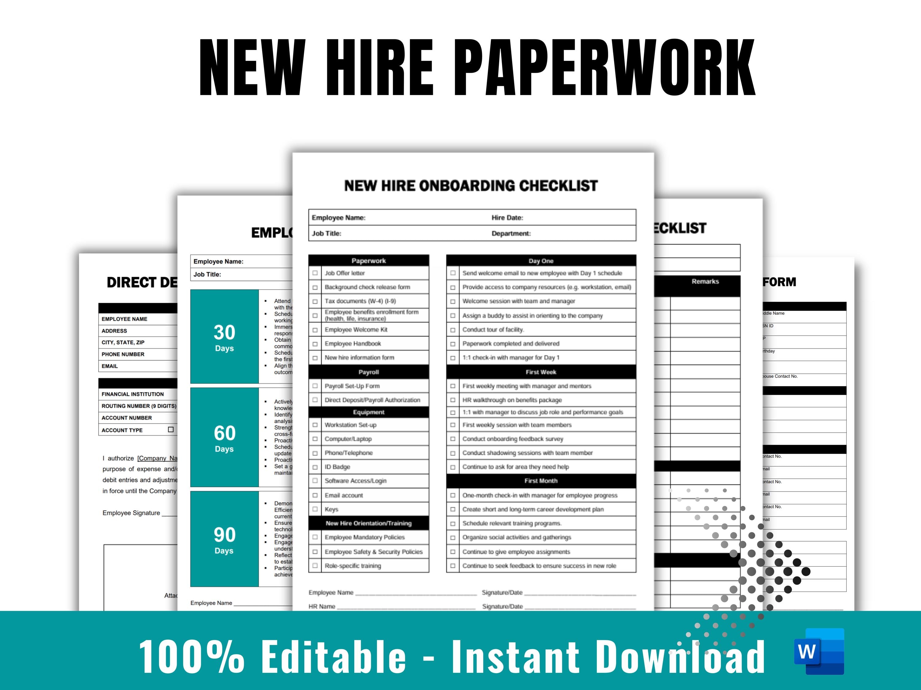 New Hire Toolkit, Employee Onboarding, Job Offer, New Hire Checklist ...