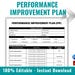 Performance Improvement Plan Template, Employee Performance, Employee ...