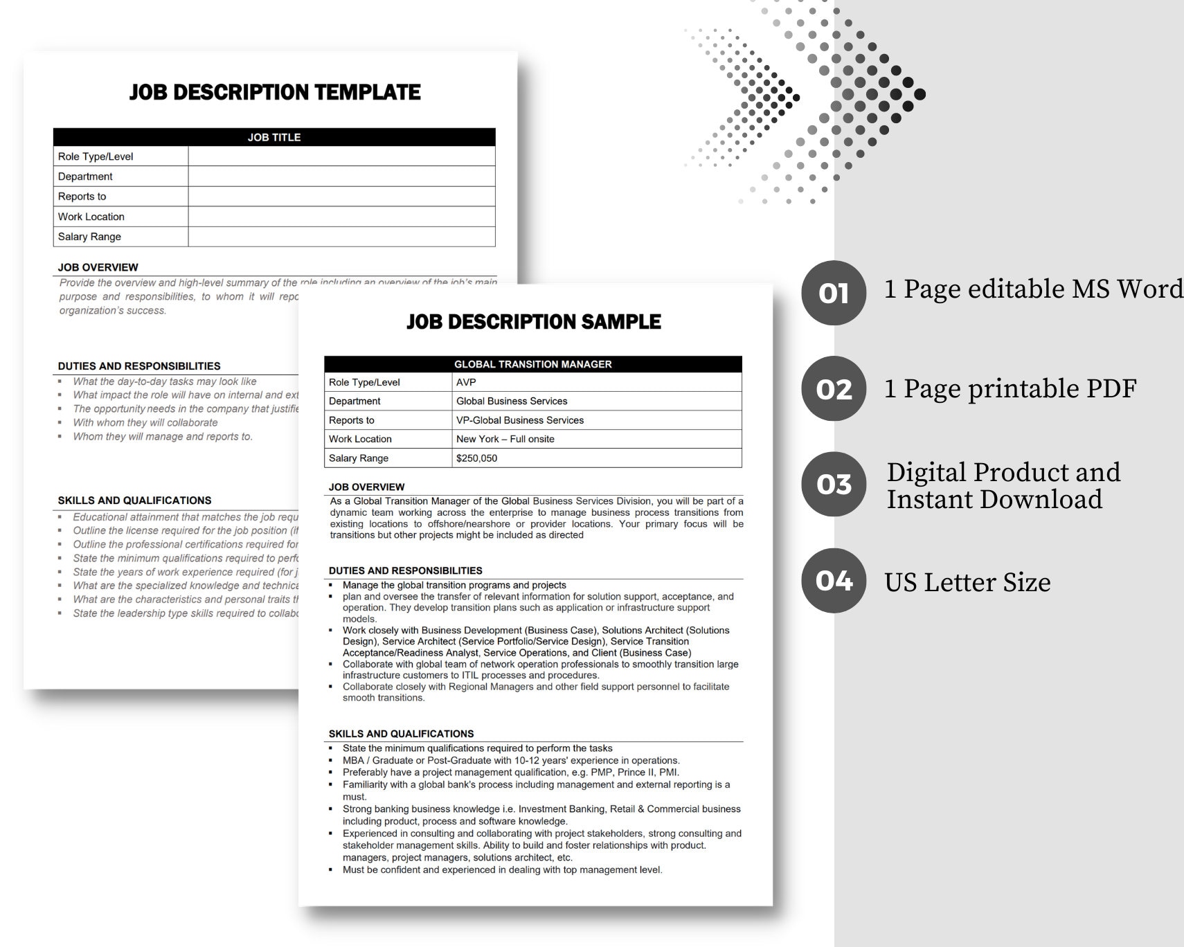 Job Description Template, Job Description Form, Company Job Summary ...