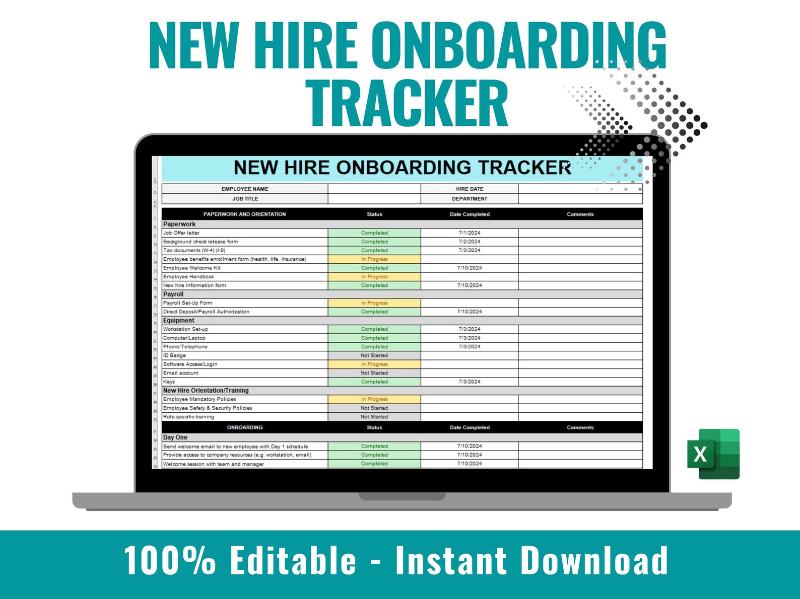 New Hire Checklist, New Hire Packet, New Hire Onboarding, Job Offer ...