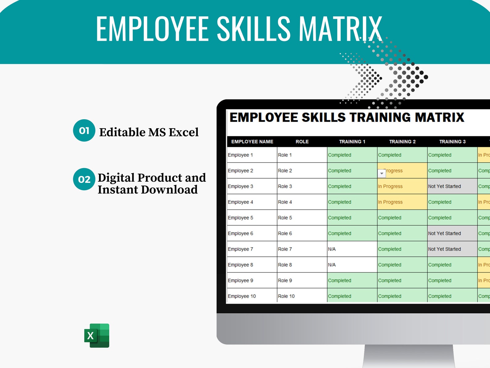 Employee Skills Training Matrix | Training Matrix, Skills Matrix ...
