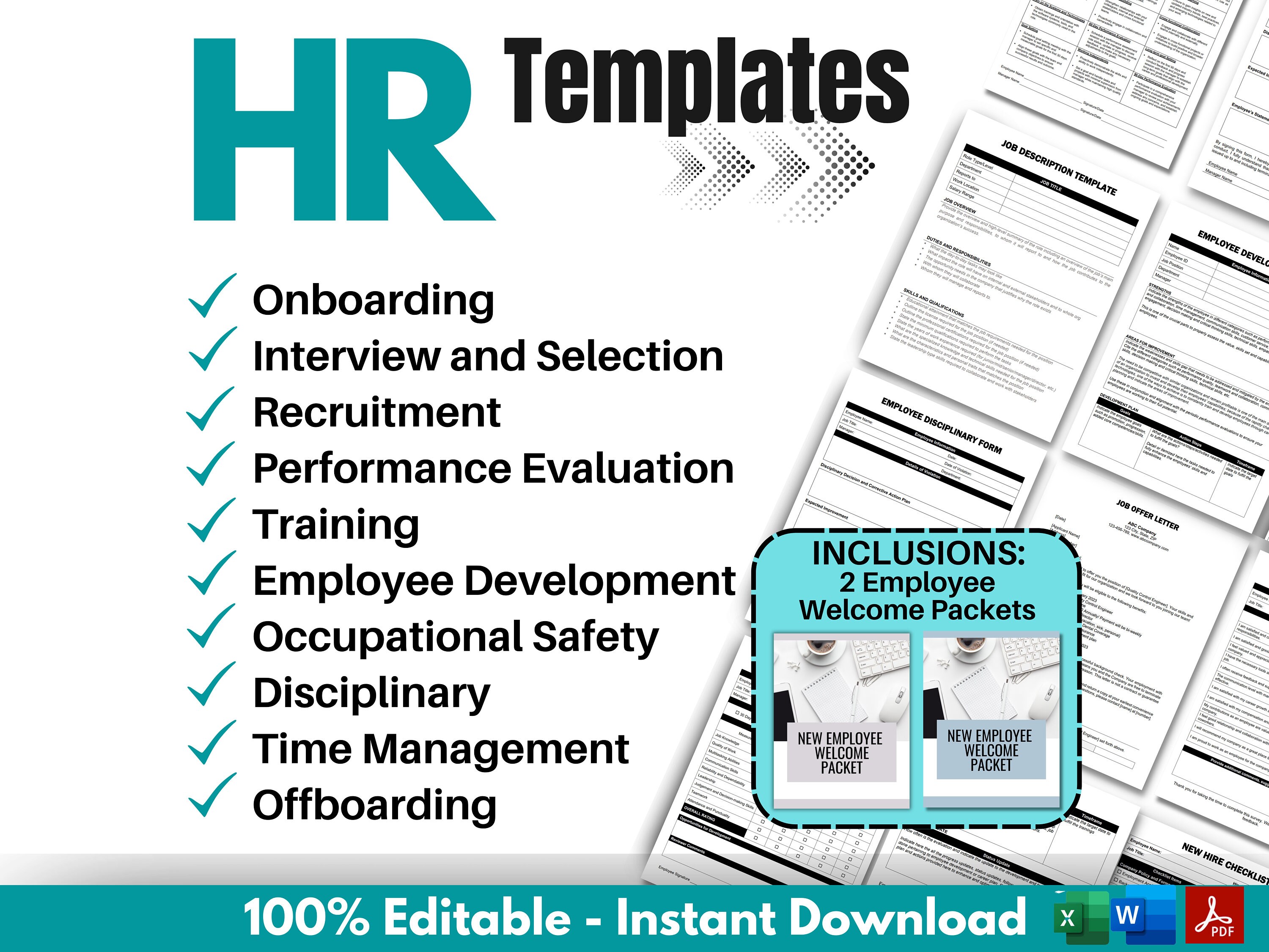 HR Forms, HR Templates, Recruitment, New Hire Packet, New Hire ...