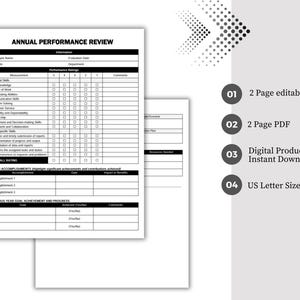 Annual Performance Review, Employee Performance Evaluation Template ...