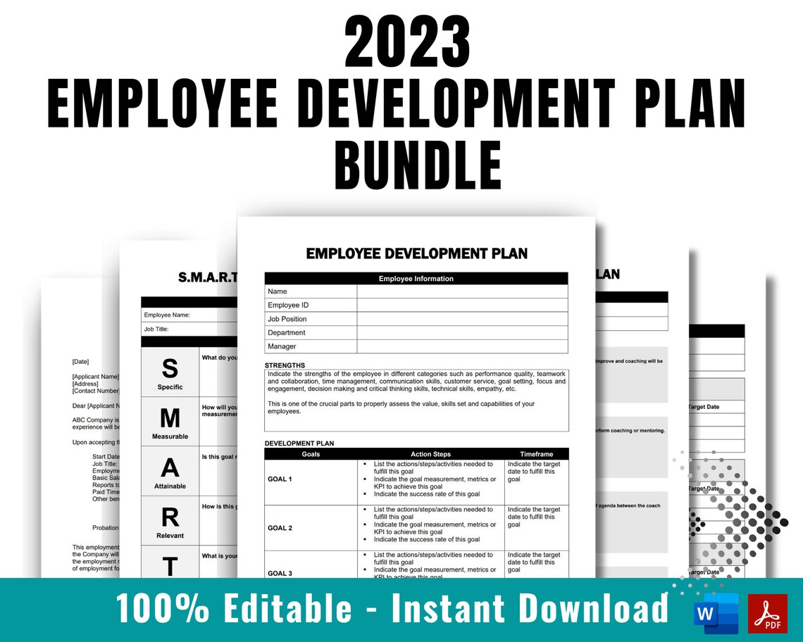 Employee Development Plan Bundle SMART Goals Goals - Etsy