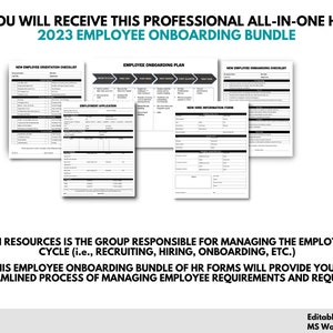 Employee Onboarding Bundle, Job Offer, New Hire Checklist, New Hire ...