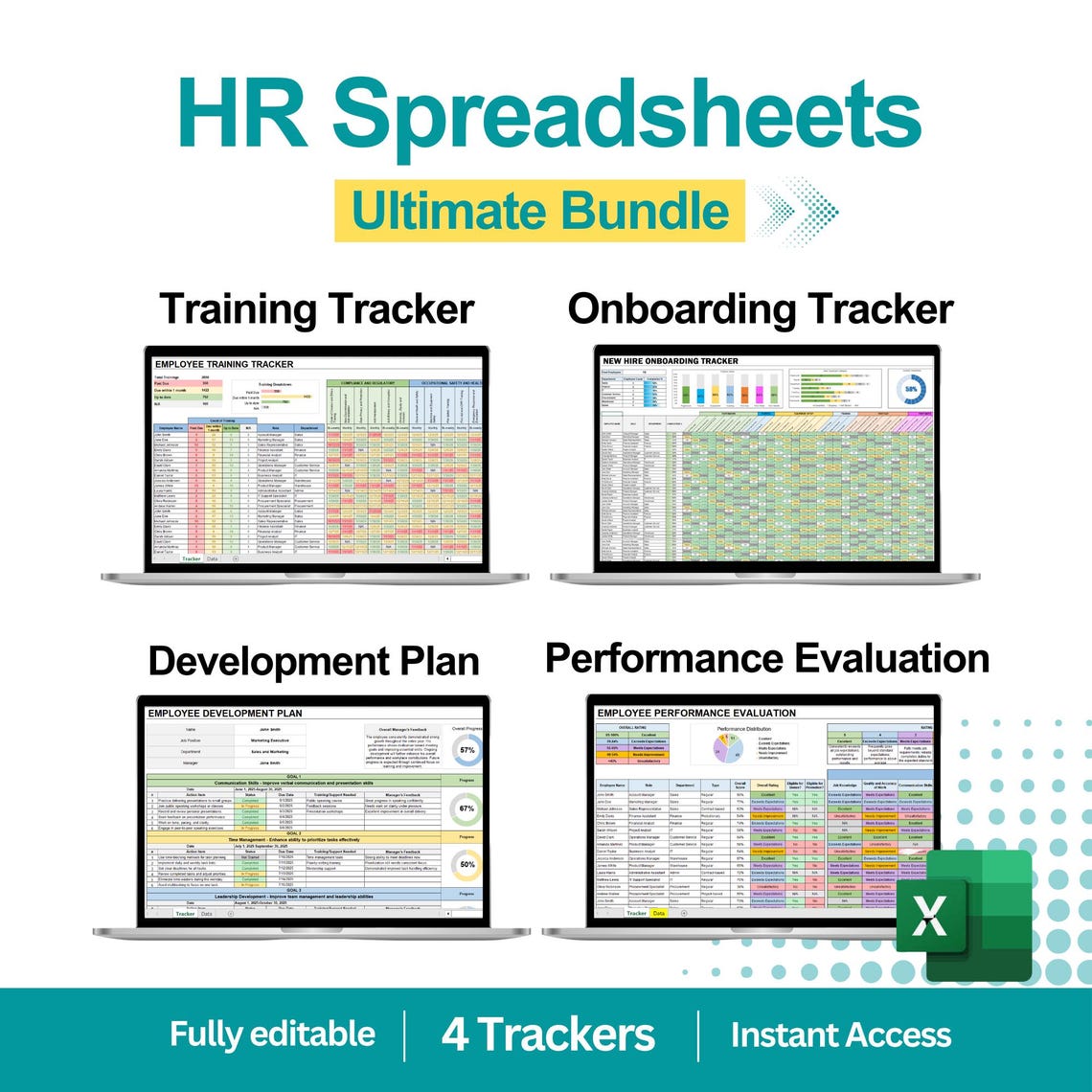 HR Spreadsheets, Employee Training, New Hire Onboarding Checklist ...