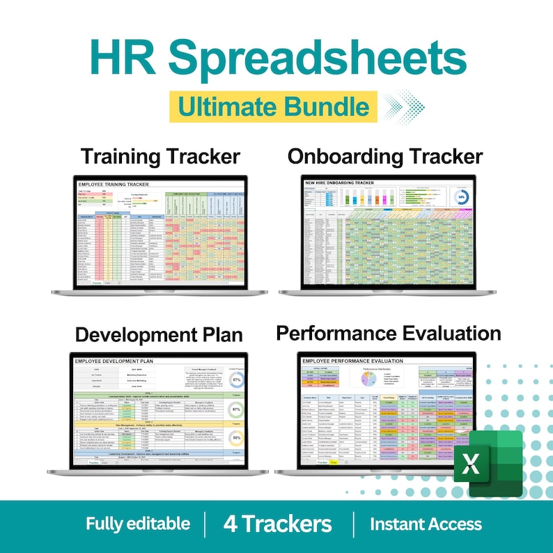 HR Spreadsheets, Employee Training, New Hire Onboarding Checklist ...