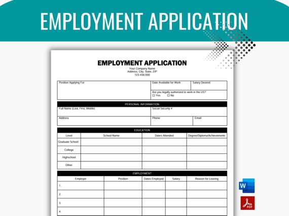 Solicitudes De Empleo Imprimibles Formato Solicitud De Empleo