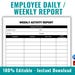 Employee Daily & Weekly Activity Report Template, Daily Work Report ...