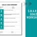 SMART Goals Worksheet, Goal Setting, Goal Tracker, Employee Development ...