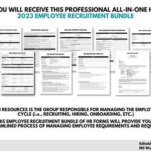 Employee Pre-employment Toolkit, Recruitment Bundle, Interview ...
