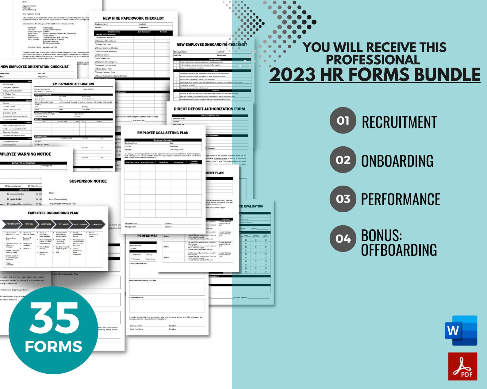 HR Forms HR Templates Recruitment New Hire Packet New Hire - Etsy