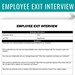 Employee Exit Interview, Employee Exit Checklist, Employee Exit Form, Offboarding Checklist ...